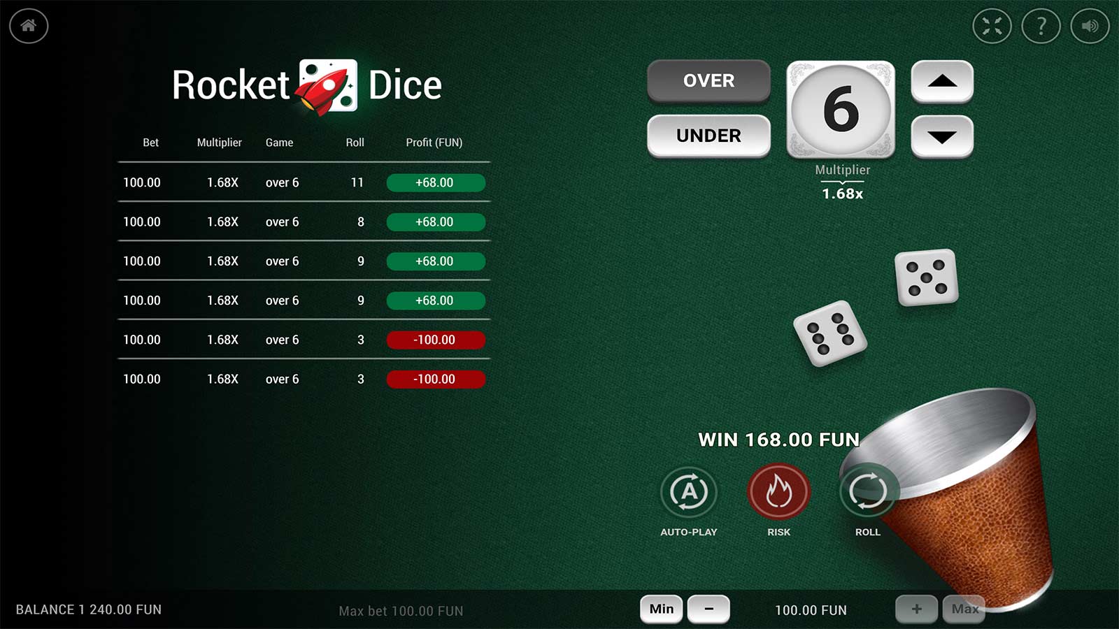 Rocket Dice - LVBet.com