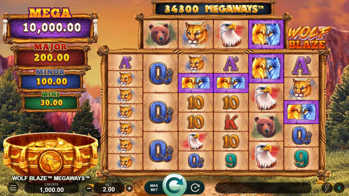 Wolf Blaze Megaways - LVBet.com